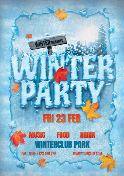 Plantilla de Winter Party Flyer | PosterMyWall