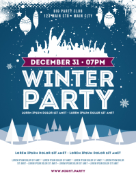 WINTER PARTY POSTER Template | PosterMyWall