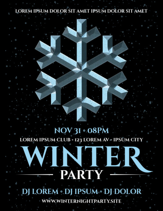WINTER PARTY FLYER Template | PosterMyWall