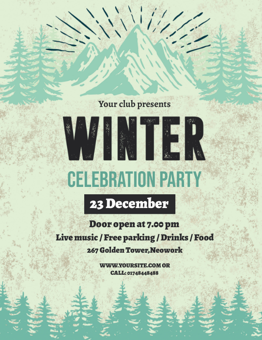 Winter Party Flyer Template | PosterMyWall