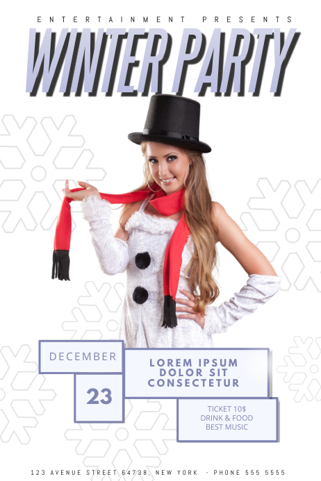 Winter Party Flyer Template | PosterMyWall