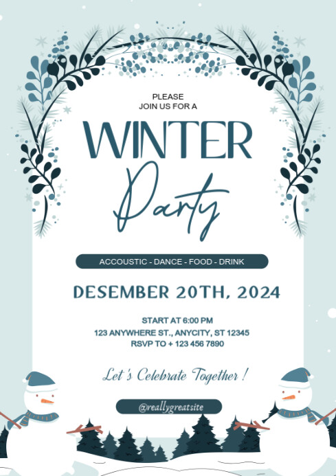 winter party IG post Template | PosterMyWall