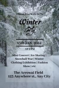 Winter Party Poster Template | PosterMyWall