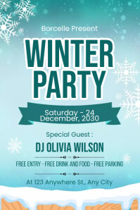 Winter Party Poster Template | PosterMyWall