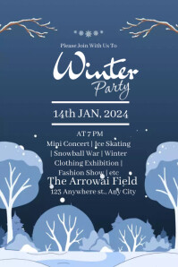 Winter Party Poster Template | PosterMyWall