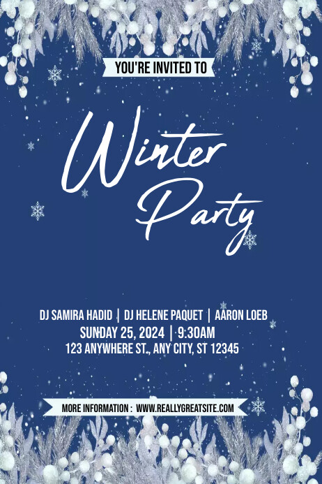 Winter Party Poster Template | PosterMyWall
