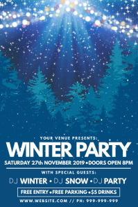 Winter jazz festival poster Template | PosterMyWall