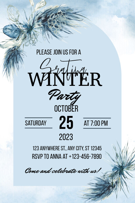 Winter Party Poster Template | PosterMyWall