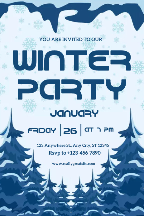Winter Party Poster Template | PosterMyWall