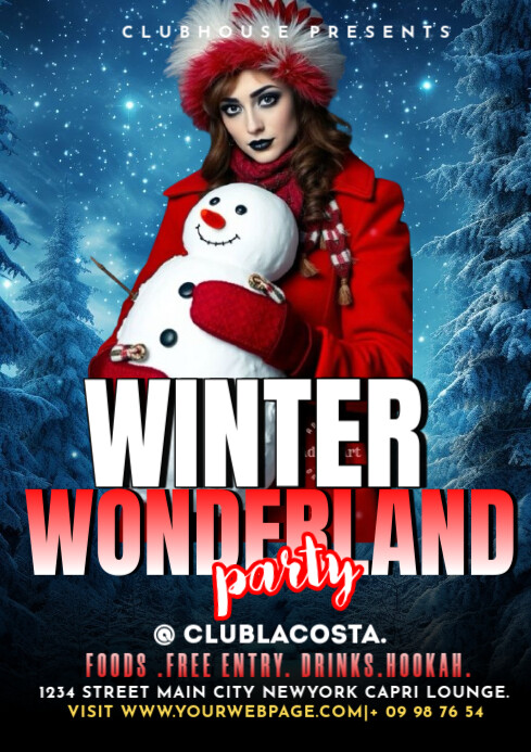 winter party posters Template | PosterMyWall