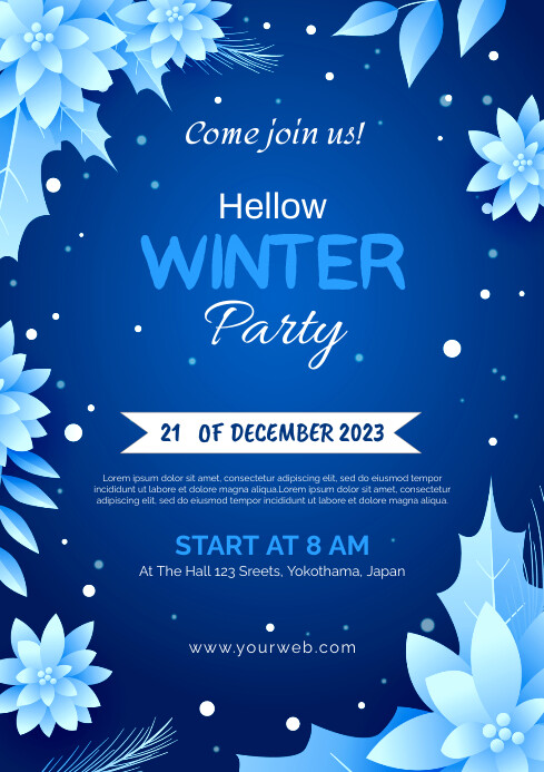 Plantilla de WINTER PARTY TEMPLATE | PosterMyWall