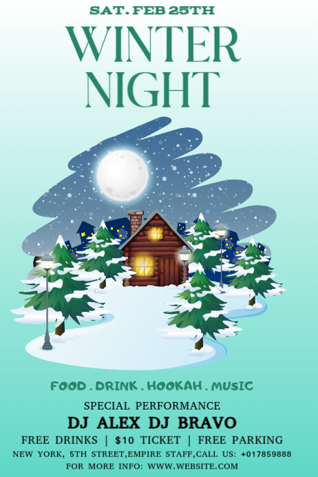 WINTER PARTY TEMPLATE | PosterMyWall