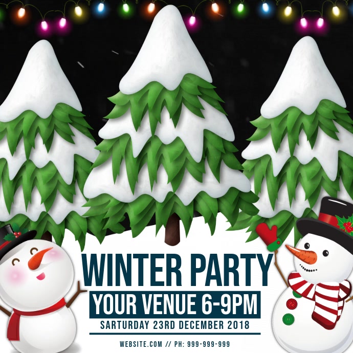 Copy of Winter Party Video | PosterMyWall