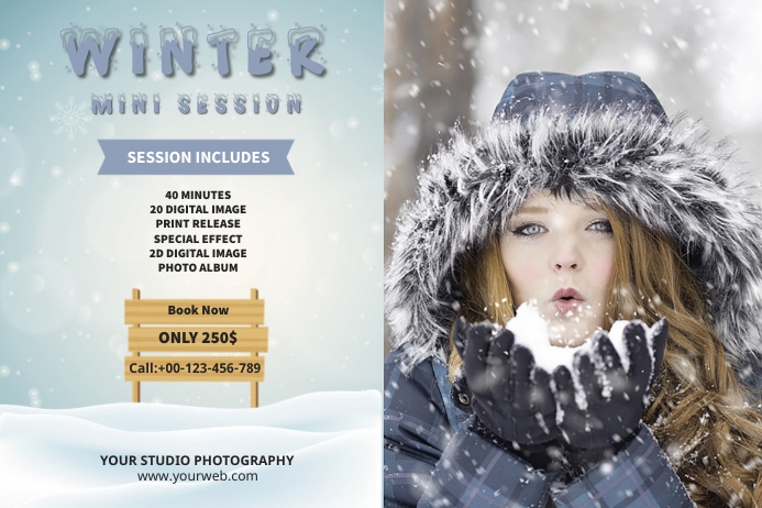 Winter Photography Mini Session Template | PosterMyWall