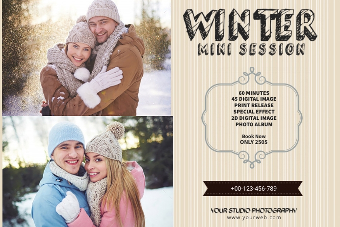 Winter Photography Mini Session Template | PosterMyWall