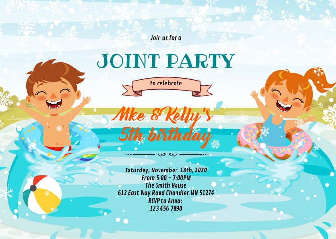Winter Pool Party Graphics Free Pool Party Invitation Templates,