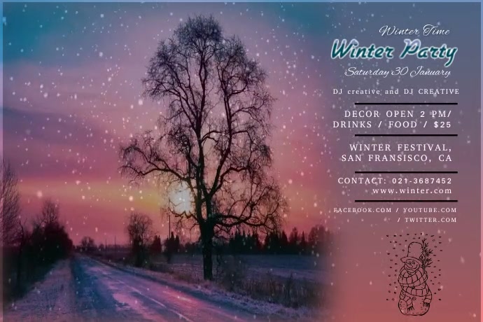 WINTER POSTER Template | PosterMyWall