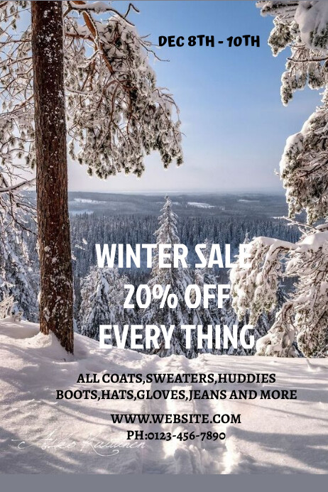 WINTER POSTER Template | PosterMyWall