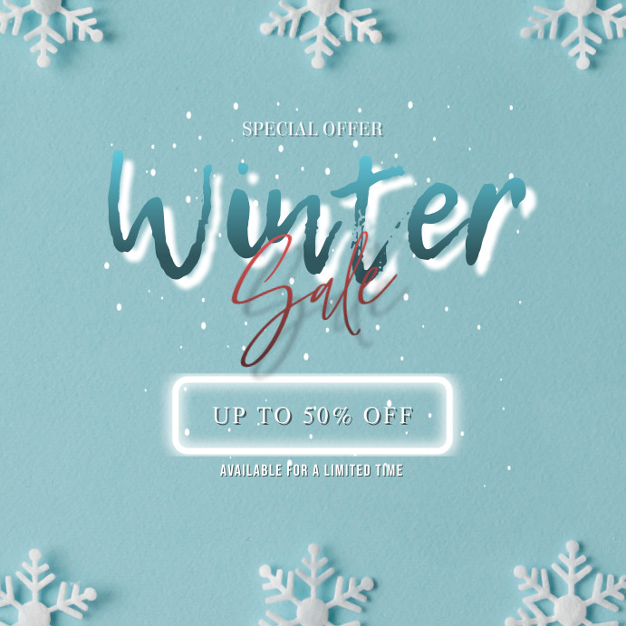 Winter Sale 50% Off Template | PosterMyWall