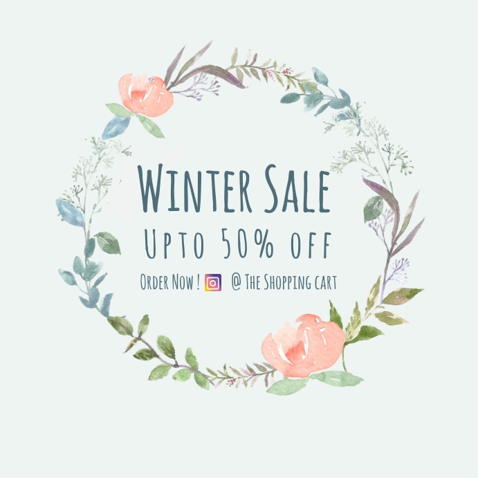 Winter Sale Ad / Instagram Post Template | PosterMyWall
