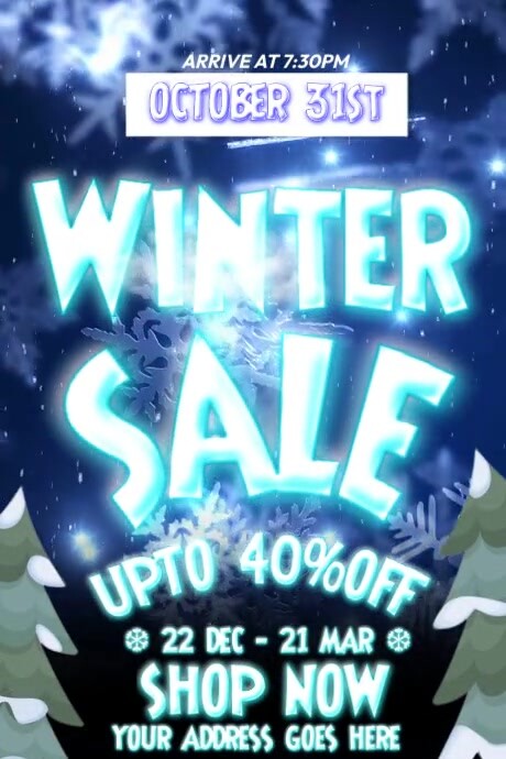 Winter sale ad Template | PosterMyWall