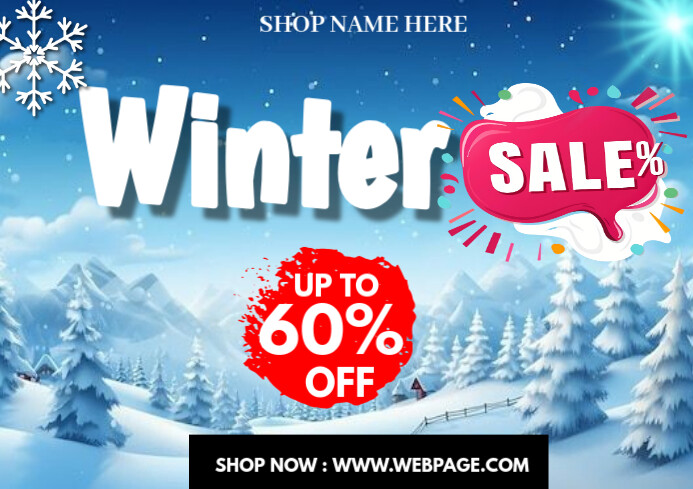 Winter sale Template | PosterMyWall