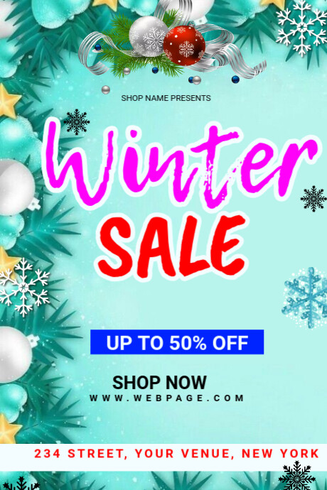 Winter sale Template | PosterMyWall