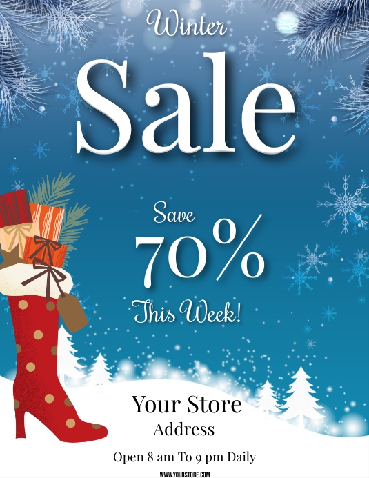 WINTER SALE Template | PosterMyWall