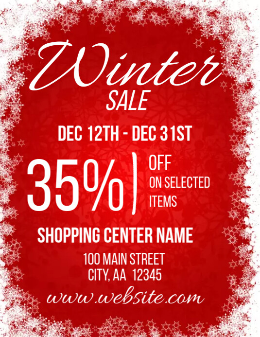 Winter Sale Template | PosterMyWall