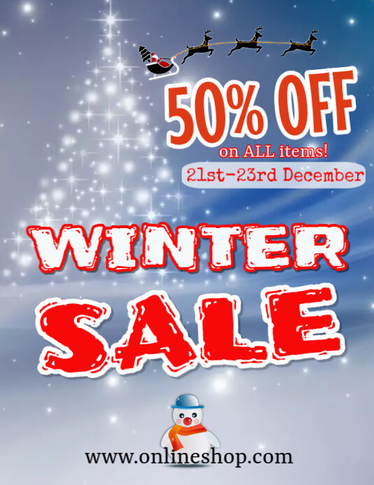 Winter Sale Template | PosterMyWall