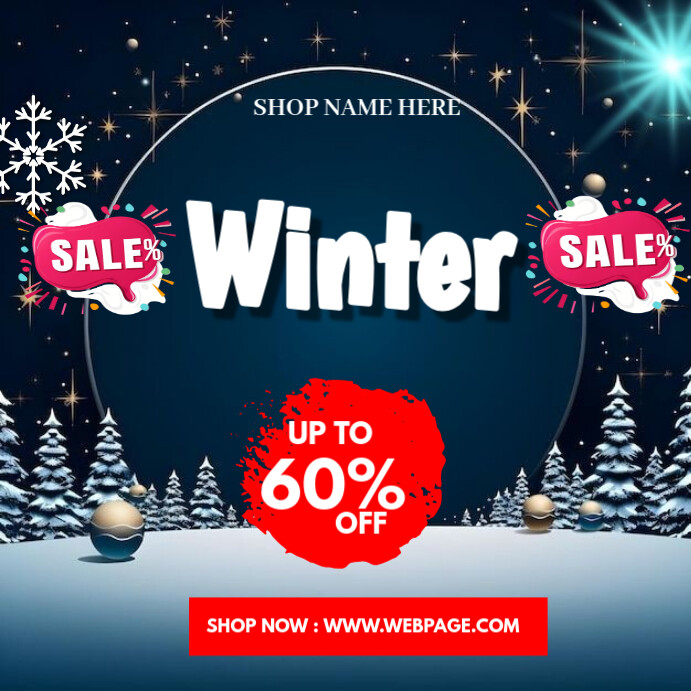 Winter sale Template | PosterMyWall