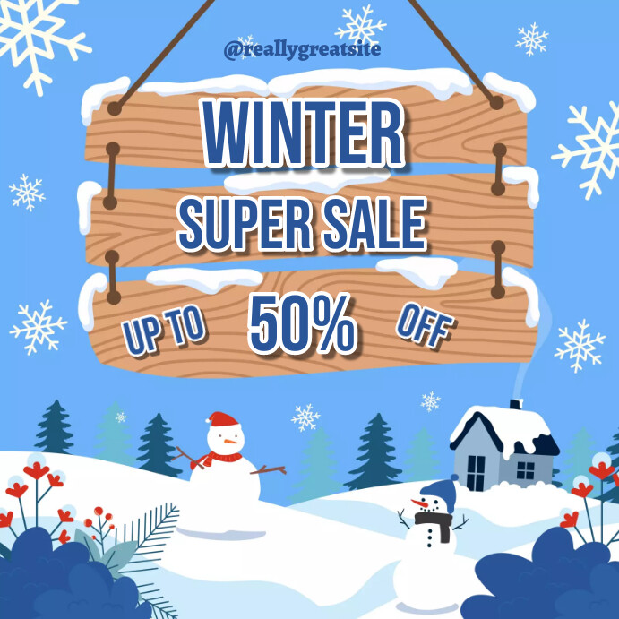 Winter Sale Template | PosterMyWall