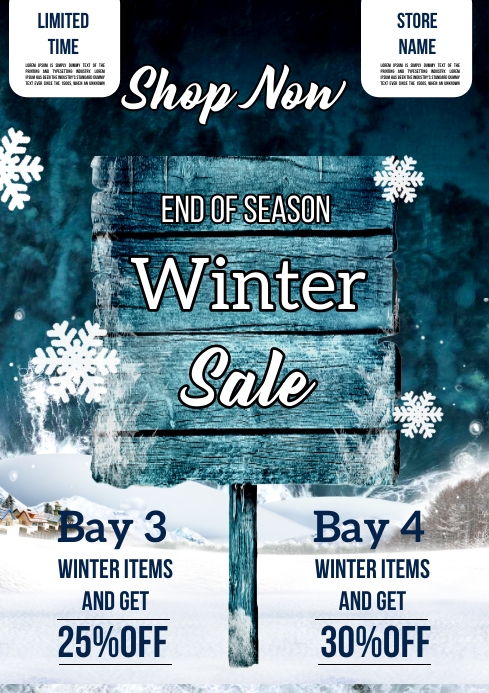 Winter sale Template | PosterMyWall