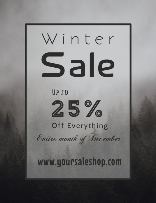 Winter Sale Discount Template | PosterMyWall