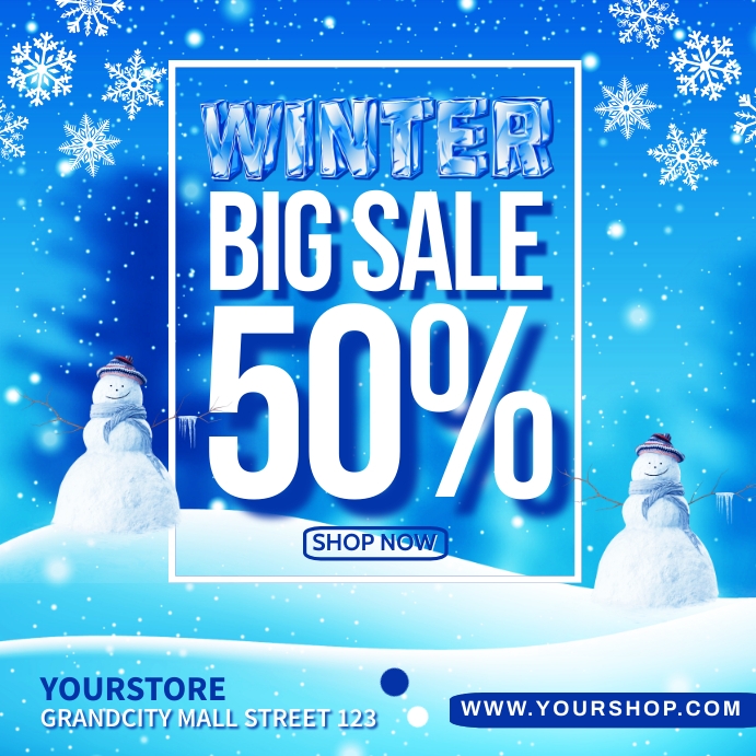 winter sale event template | PosterMyWall