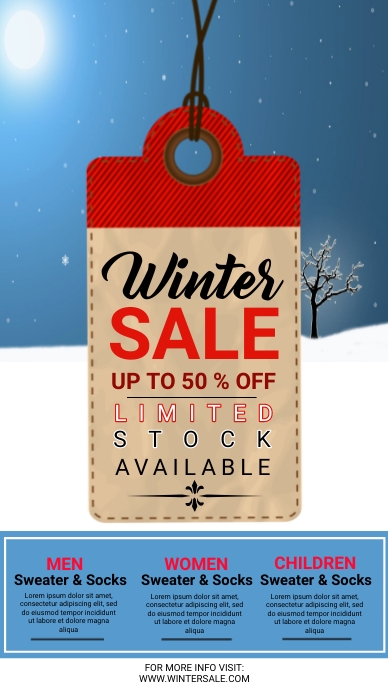 Winter Sale Flyer Template | PosterMyWall