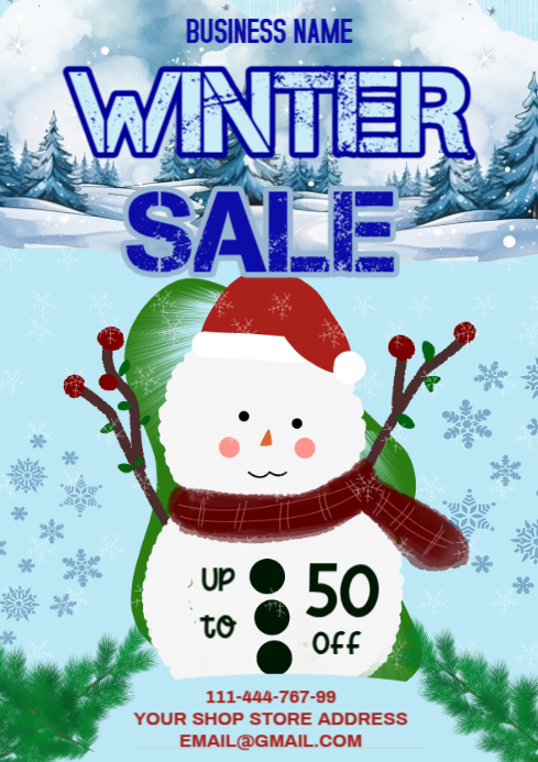 WINTER SALE FLYER Template | PosterMyWall