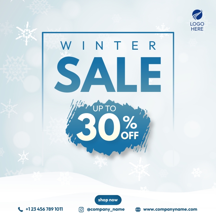 Winter Sale Flyer Design Template | PosterMyWall