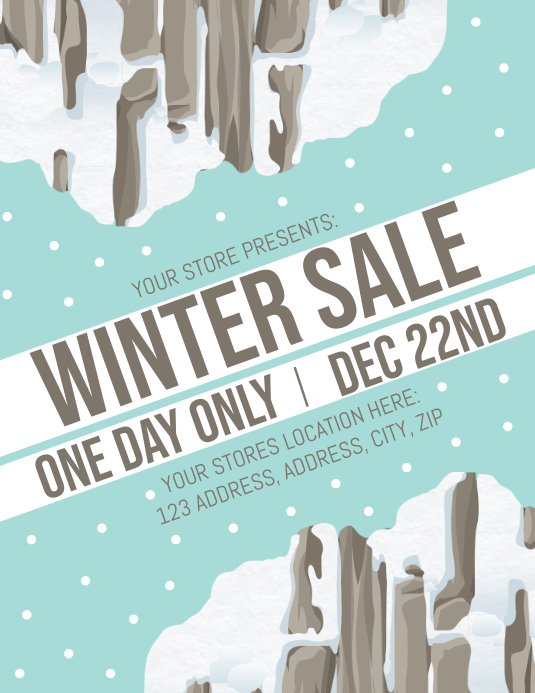 Winter Sale Flyer Template | PosterMyWall