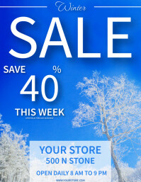 Winter sale flyer template | PosterMyWall