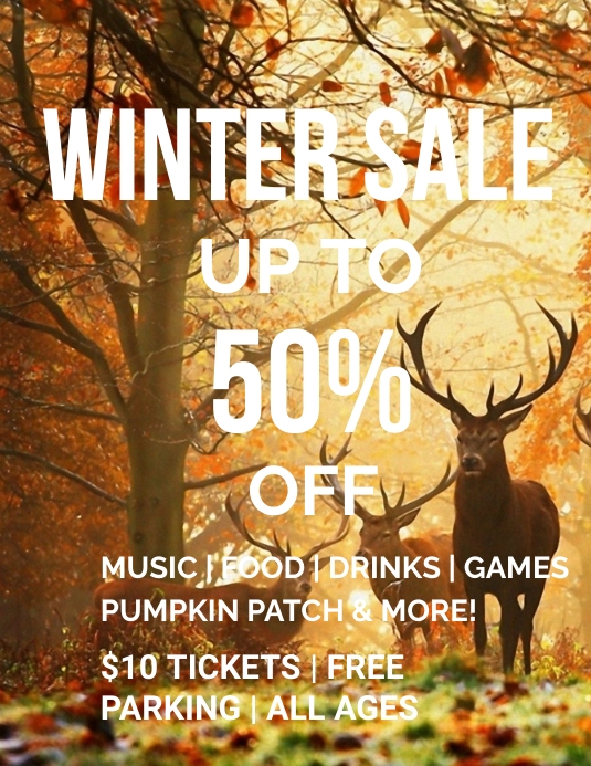 Winter sale flyer Template | PosterMyWall