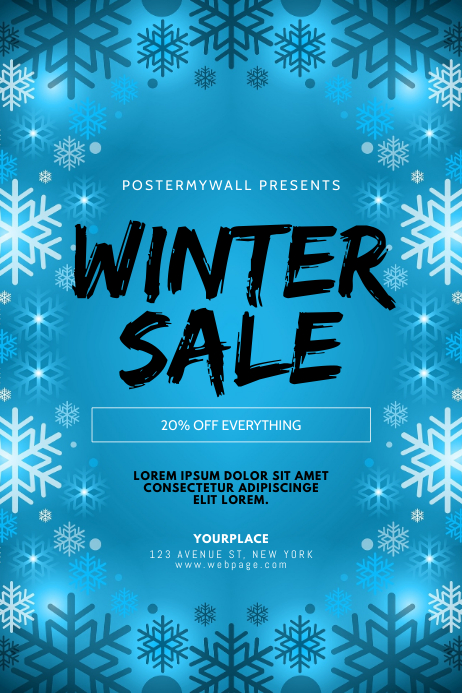 Winter Sale Flyer Design Template | PosterMyWall