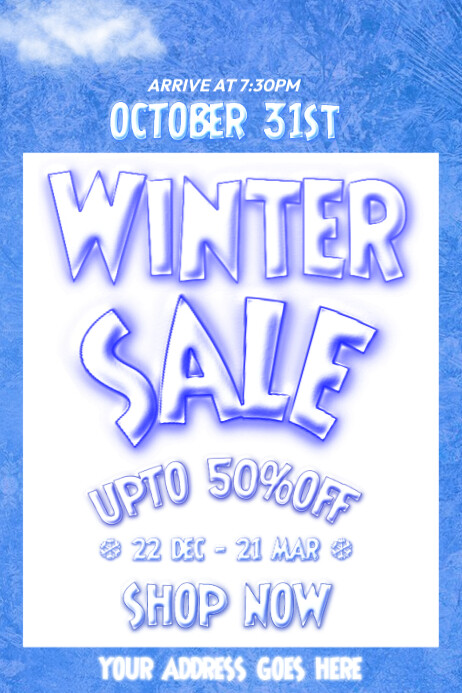 Plantilla de Winter sale flyer | PosterMyWall