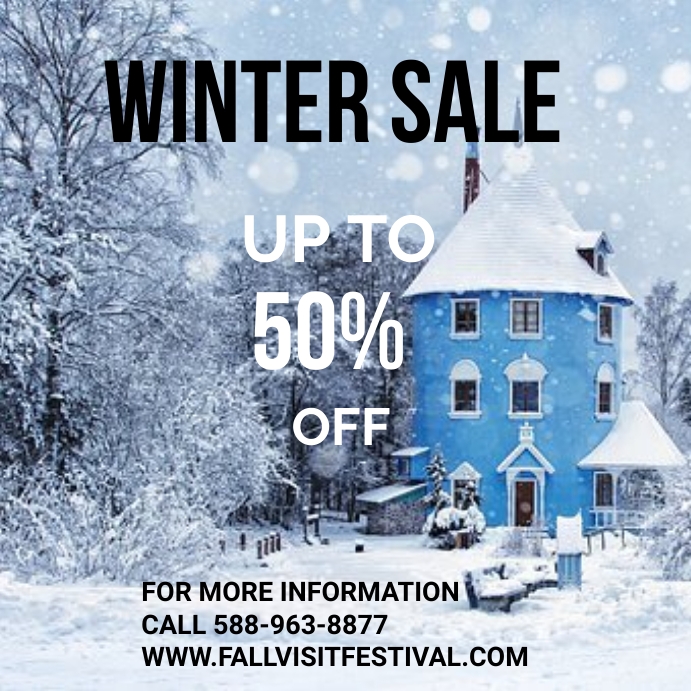 Winter sale flyer Template | PosterMyWall