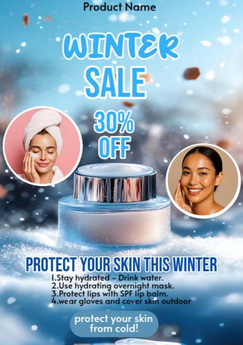 Winter sale flyer discounts Template | PosterMyWall