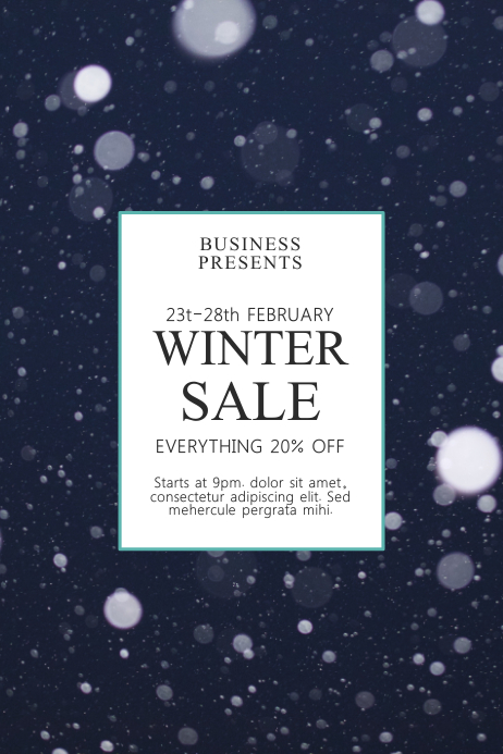 Winter Sale Flyer Template | PosterMyWall