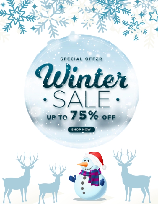 Winter sale flyer template | PosterMyWall