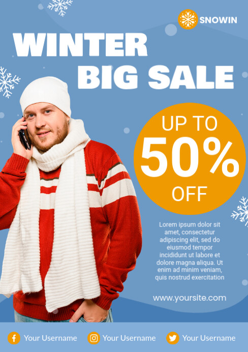 winter sale flyer template | PosterMyWall