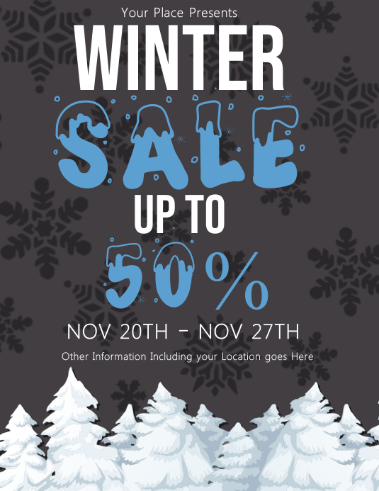 Winter Sale Flyer Template | PosterMyWall
