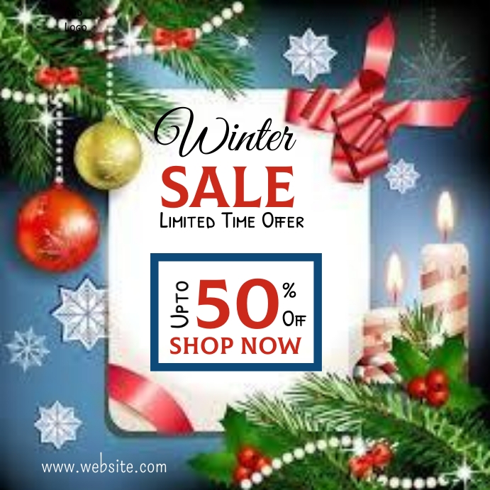 Winter sale Instagram ad, winter sale ad Template | PosterMyWall
